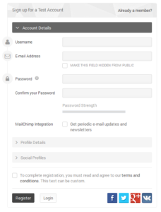 Registration Form – UserPro